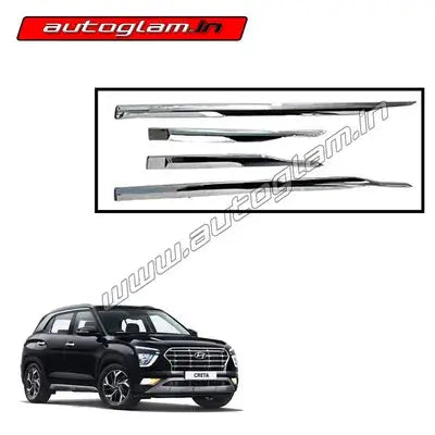 Autoglam Premium Quality Chrome ABS Car Side Beading for Hyundai Creta ...