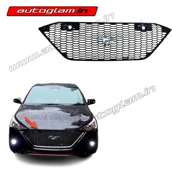 Hyundai Verna 2022+ Front Grill With Mustang Logo | AGHV215FG – autoglam
