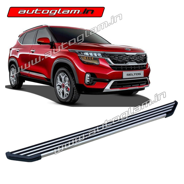 Kia Seltos 2019-2022 Aluminium Foot Step, and Chrome Finish Corners ...