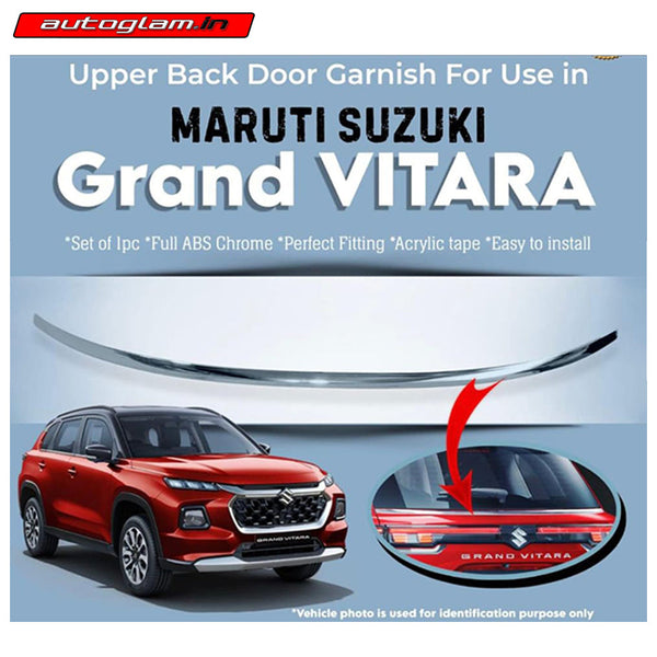 Grand Vitara Back Door Garnish | Stylish & Durable Upgrade – autoglam