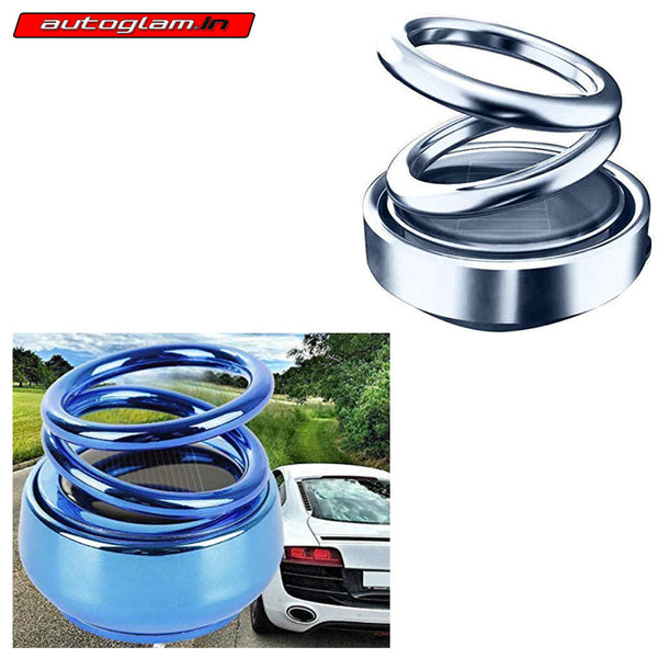 Solar Ring Car Air Freshener Double Loop Rotary Dashboard Perfume, Sil ...