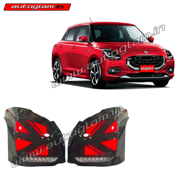 Maruti Swift 2024+ LED Tail Lights India | Red, Smoked sequential ...