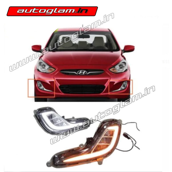 Hyundai Verna Fluidic 2011-13 Fog lamp DRL | AGHVF689DRL – autoglam