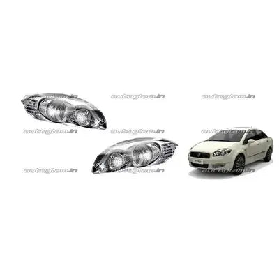 FIAT LINEA CAR HEADLIGHT ASSEMBLY - SET of 2 (Right and Left) | AG208H ...