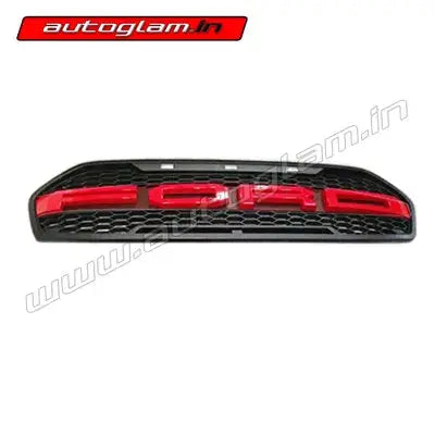 Ford Endeavour 2016-18 Front Custom Grill in Red Colour with 3 White ...