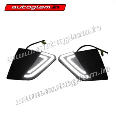 Hyundai Creta 2015-2018 LED DRL Double Tube Style Fog Light Cover | Autoglam – autoglam