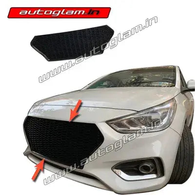 Hyundai Verna 2017+Audi Style Front Grill, Color-Black | Autoglam ...