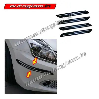 Maruti Suzuki Baleno Bumper Protector Double Chrome Strip - Set of 4 P ...