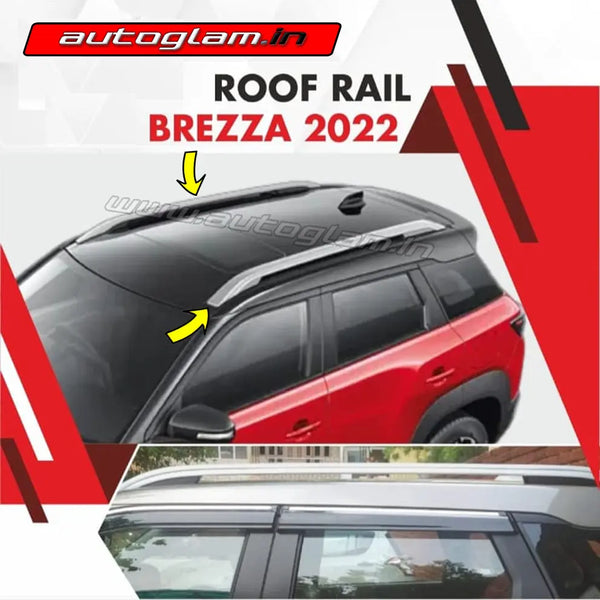 Maruti Suzuki Brezza 2022+ Roof Rails, Color - Silver with Black, Set ...