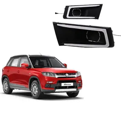 Maruti Suzuki Brezza Car Fog Lamp kit Chrome cover 55W, AGMSB419FL ...