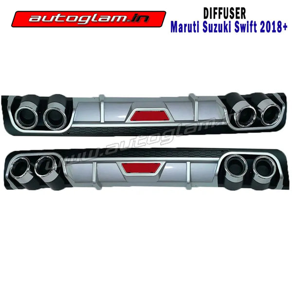 Maruti Suzuki Swift 2018+ Rear Diffuser with Chrome Exhaust Tip ...