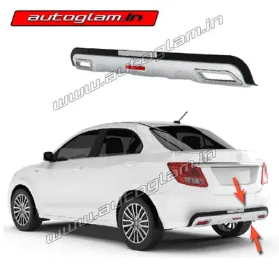 Maruti Suzuki Swift Dzire 2017+ Rear Bumper Diffuser, Rear Guard Matt ...
