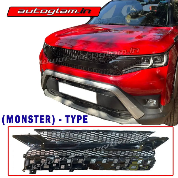 Maruti Suzuki Vitara Brezza 2022+ Front Monster Grill, AGMSVB22FG ...