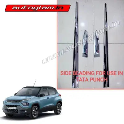 Tata Punch 2021+ Door Side Cladding Chrome, Set of 4 Pcs | Autoglam ...