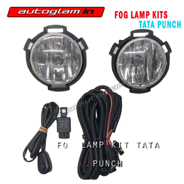 Tata Punch Fog Lamp With Wiring Kit | AGTPFLWK – autoglam